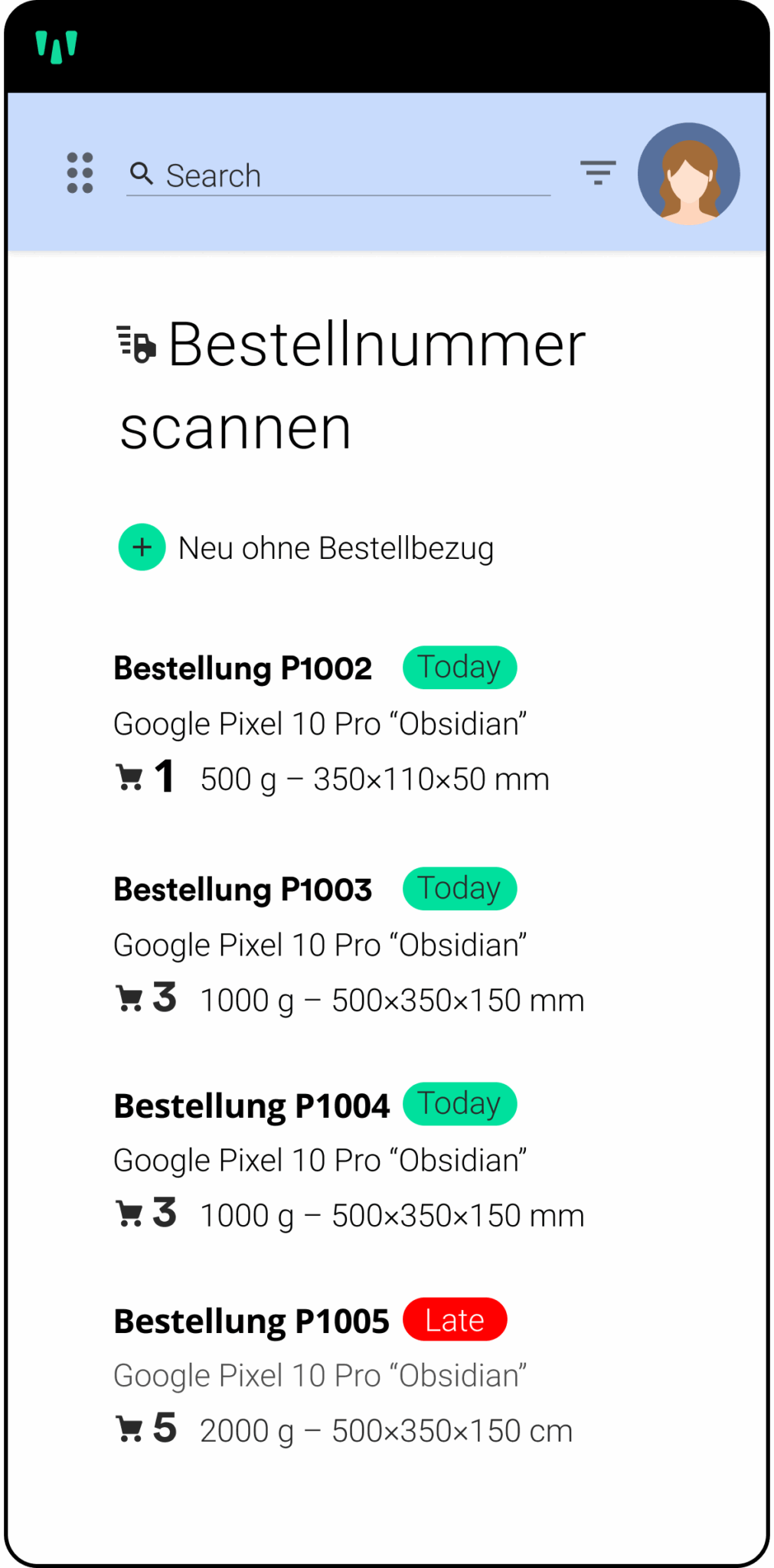 Die mobile Lager App von weclapp®
