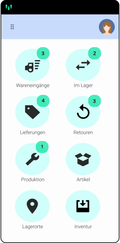 Die mobile Lager App von weclapp®