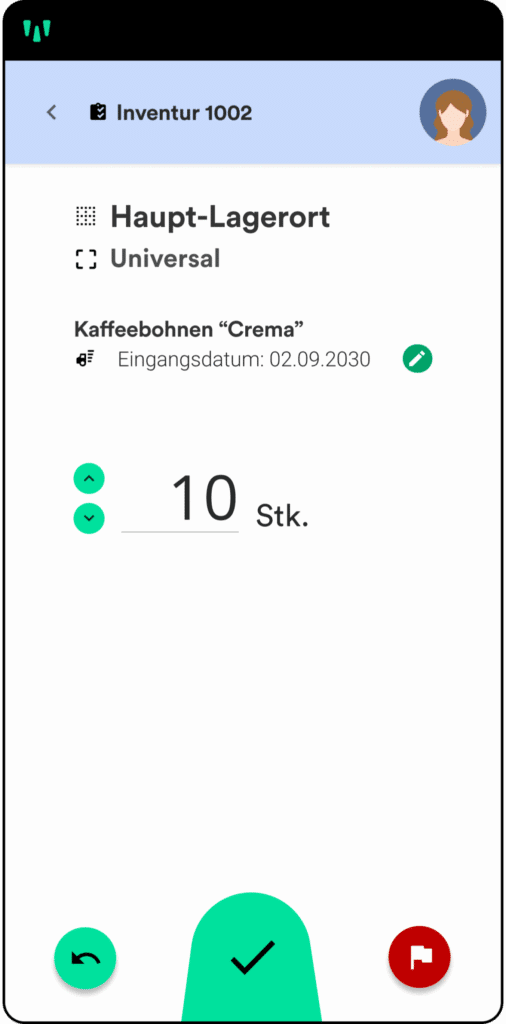 Die mobile Lager App von weclapp®